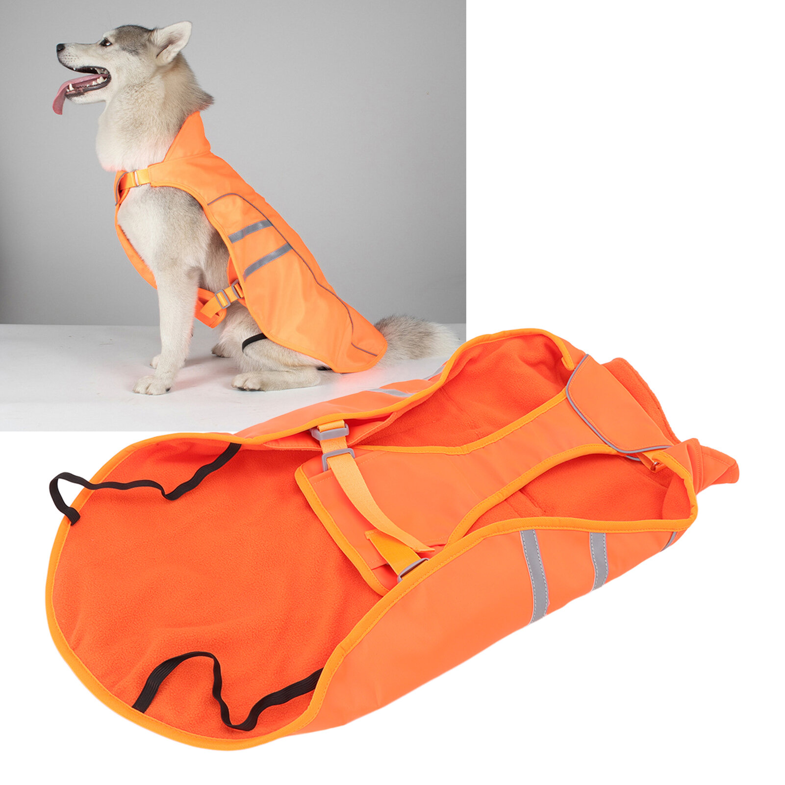 Дождевик для собак, светоотражающий водонепроницаемый ветрозащитный защитный жилет, дождевик для щенков, для прогулок, походов XL