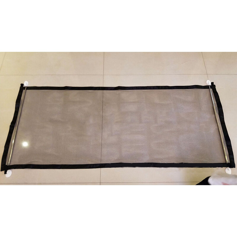 Защитная сетка для домашних животных, портативная, складная, дышащая, для лестниц, дверных проемов, коридоров и перил, черная. Размер: приблизительно 110x72 см / 43,3x28,3 дюйма (S)