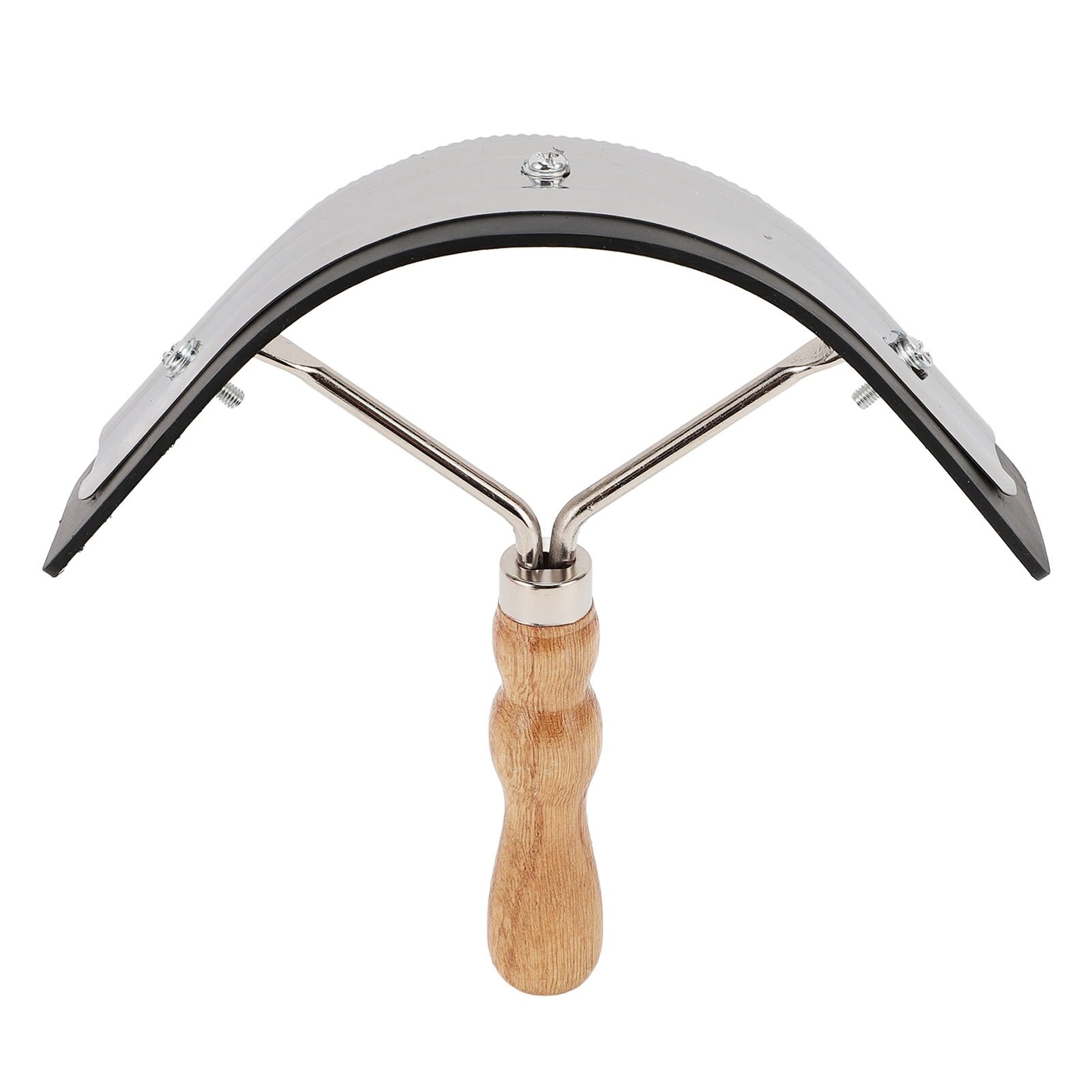 Щетка для чистки шерсти лошадей из нержавеющей стали с резиновой удобной деревянной ручкой, скребок для чистки морды скота.