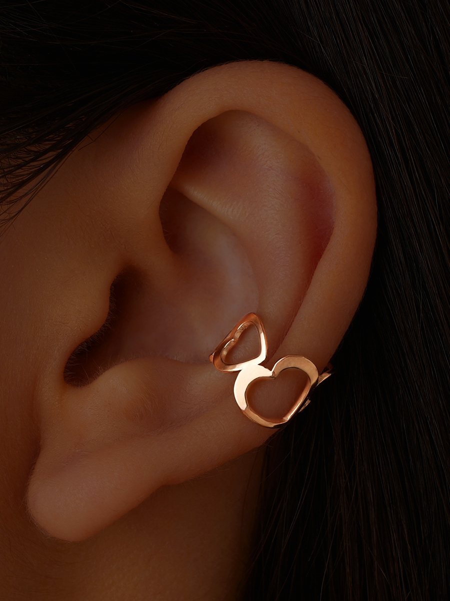 Кафф, серебро, 925 проба, золочение