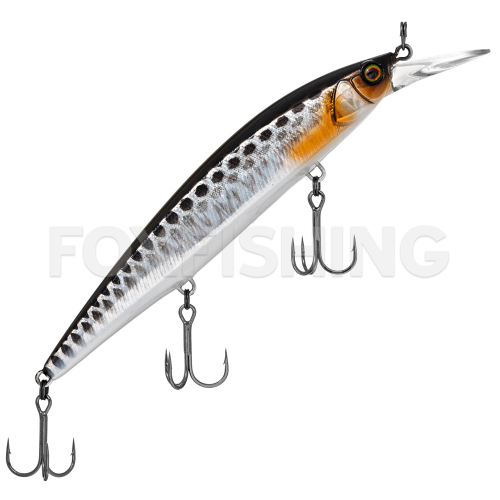 Воблер Jackall Rerange 110мм. MR 15,9гр. hl silver & black до 2м. suspending