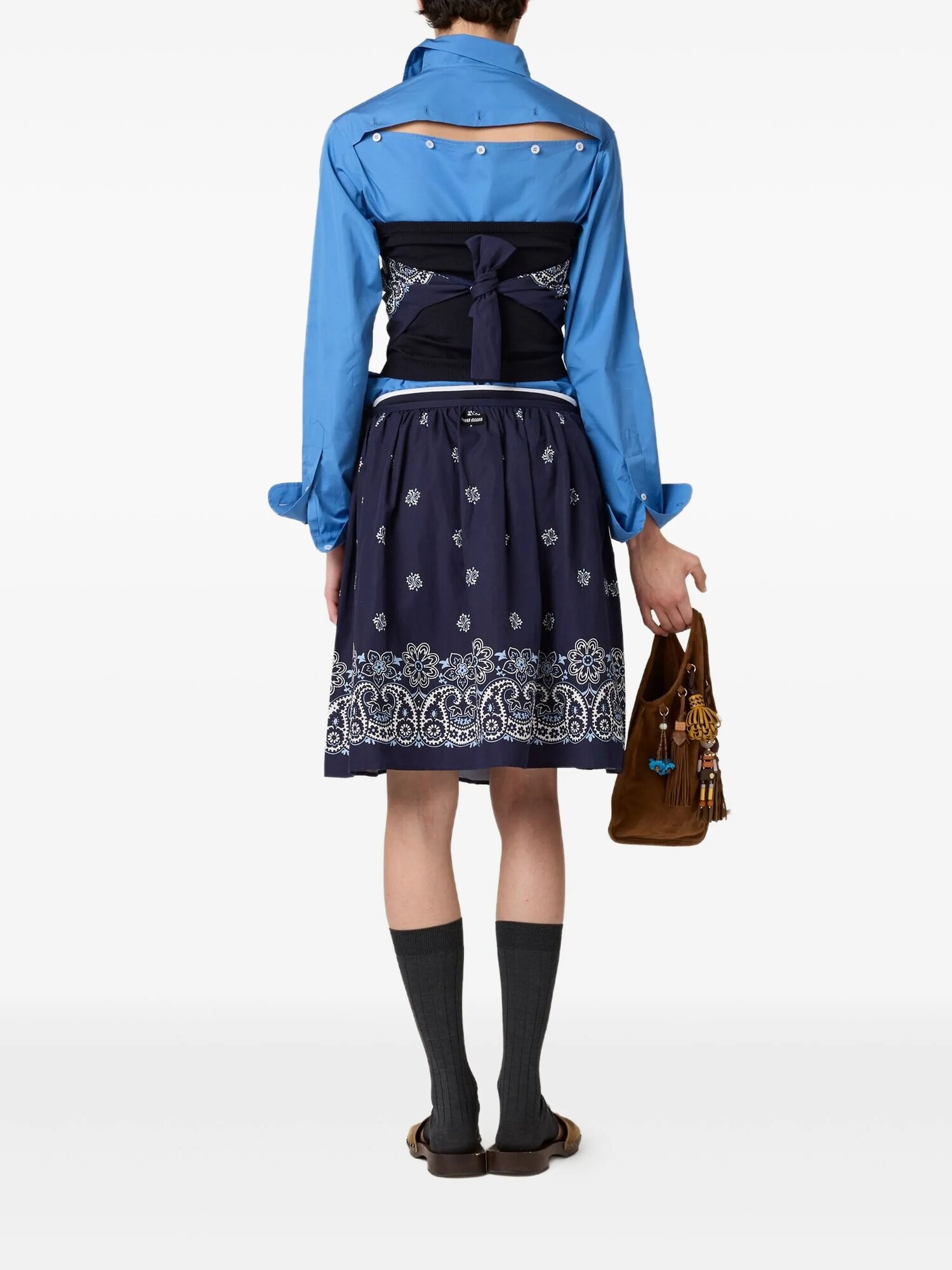 Рубашка Miu Miu, размер 38, blue — фото 1
