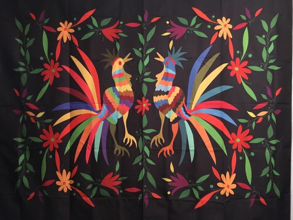 Гобелен полные петухи цыплята цветы