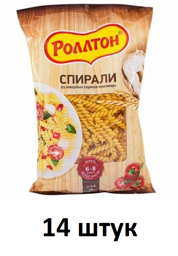 Роллтон Макаронные изделия спирали 400 гр - 14 штук