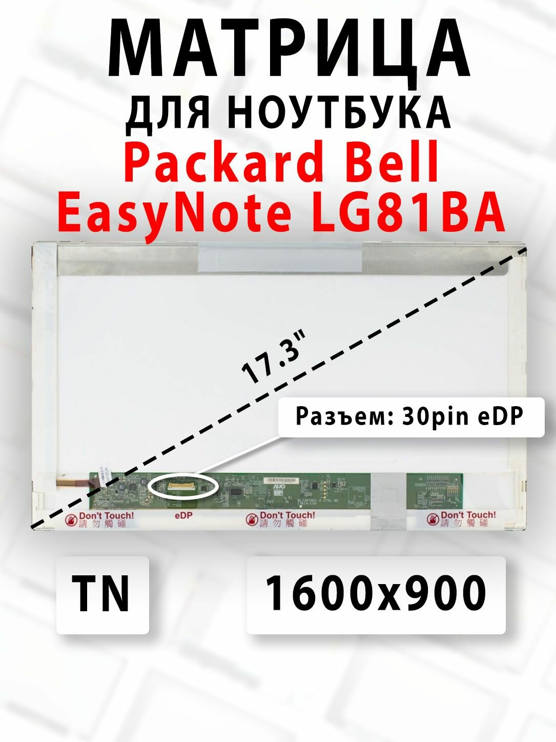 Матрица для ноутбука Packard Bell EasyNote LG81BA