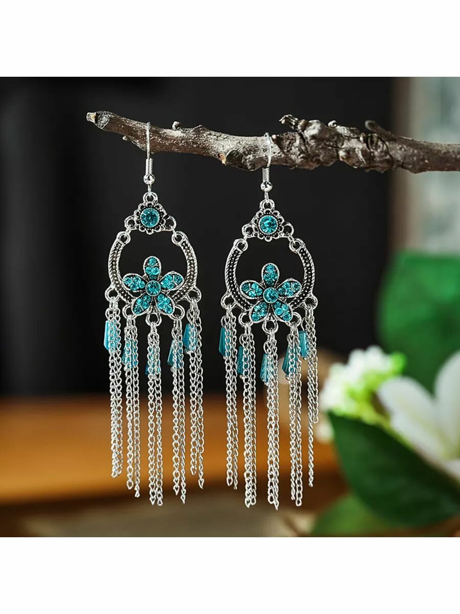 Серьги, искусственный камень