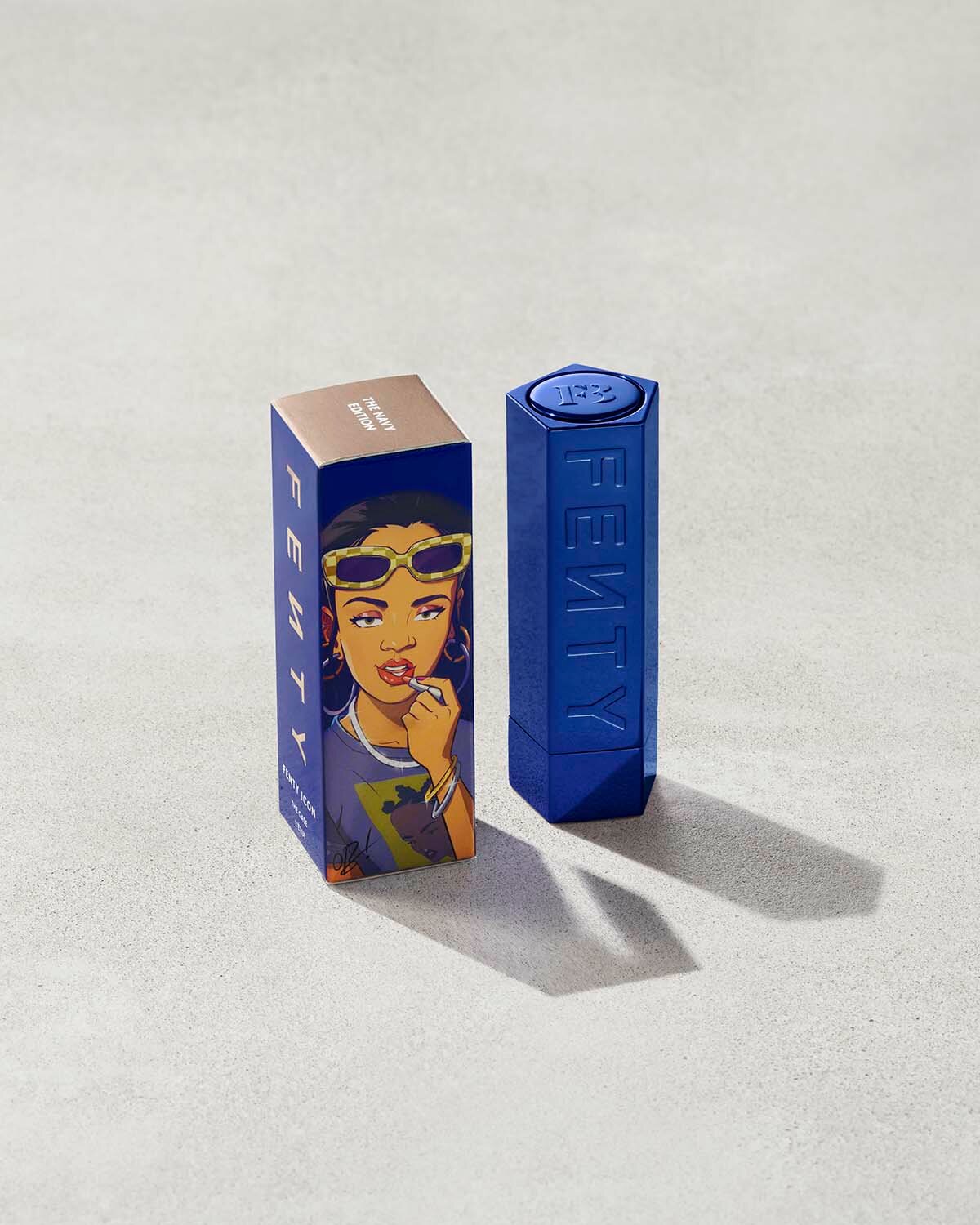 FENTY ICON кейс для помады THE CASE SEMI-MATTE REFILLABLE LIPSTICK Navy Edition