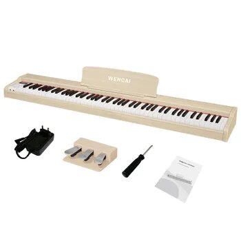 Цифровой рояль bluetooth 88 клавиш, Три педали. бежев, BL-580