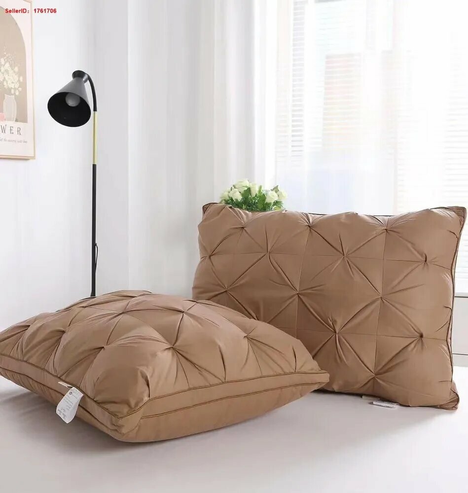 Подушка "Miss Mari" KING тесто, 50х70, микрогель, средняя жесткость, чехол из египетского хлопка