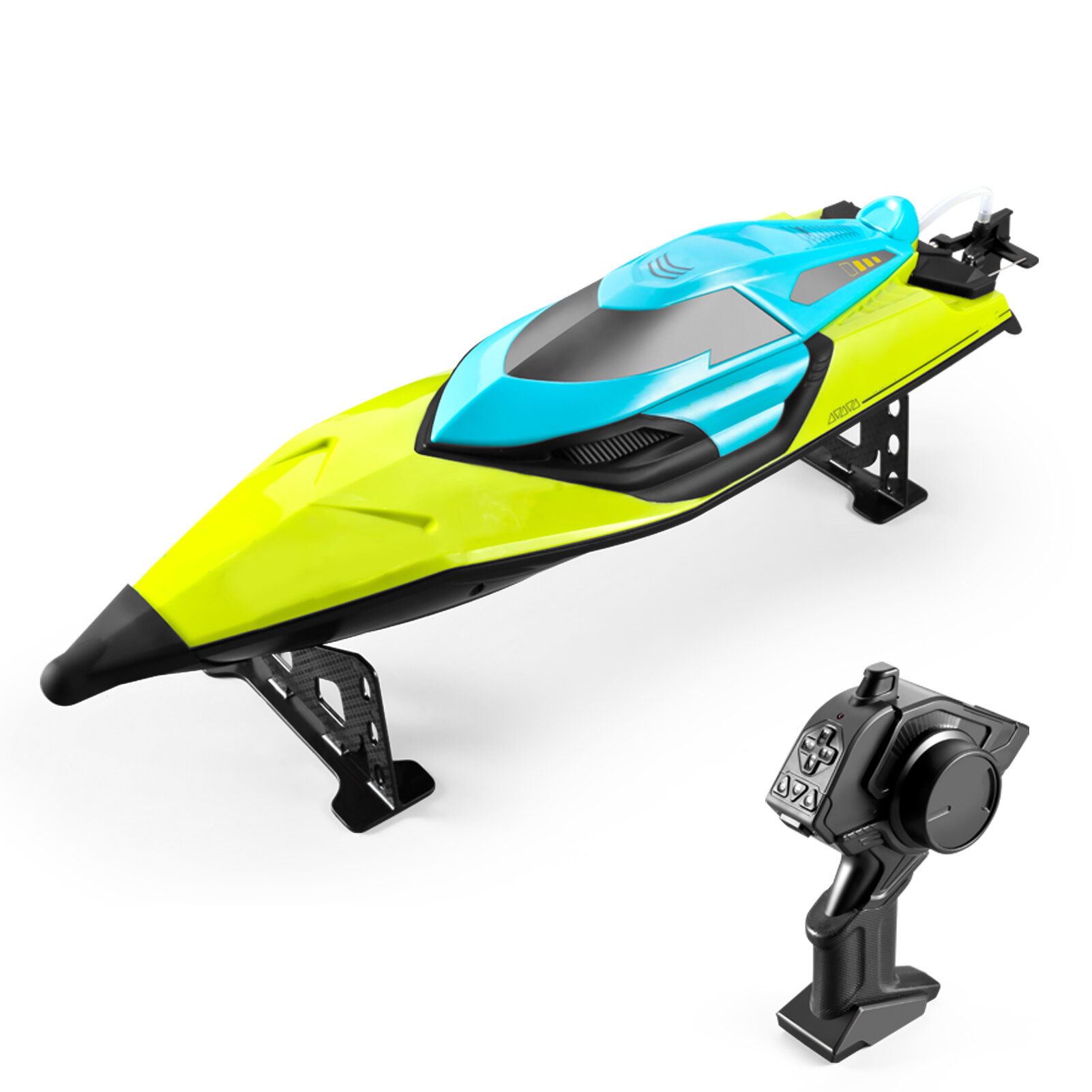 Радиоуправляемая лодка RC Boat 70 км/ч Высокоскоростная 2.4 ГГц Игрушка для детей и взрослых Подарок для мальчиков Пропорциональное управление газом Функция переворота Сигнал о низком заряде батареи