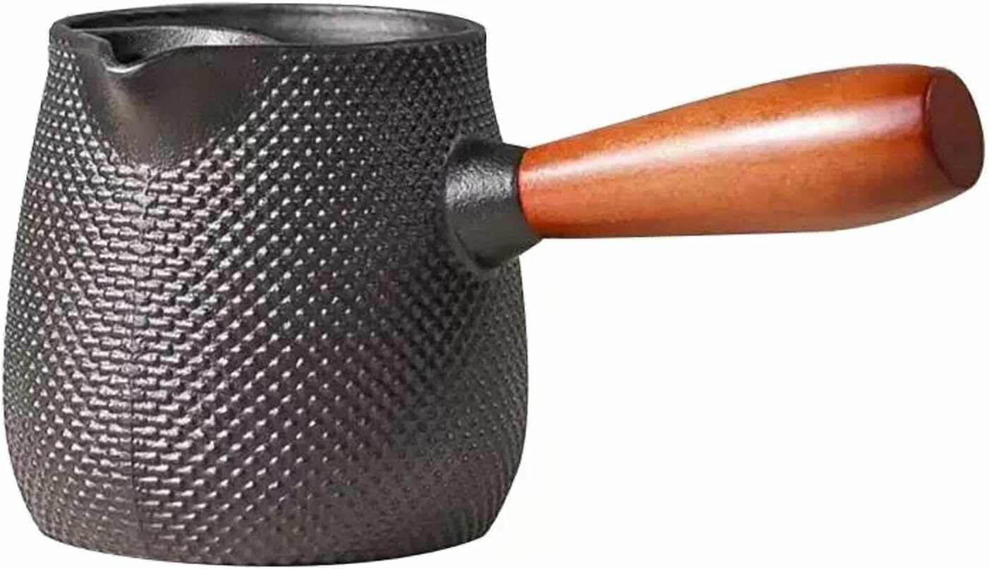 Железный чайник 600 мл прочный деревянный рукоять для кухни ресторана чайного дома