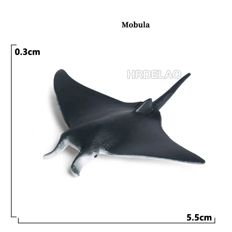 Фигурка Mobula черная хрделао, 5.5x0.3 см