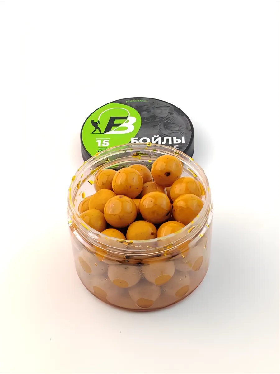 Бойлы варёные насадочные в дипе Мед 15 мм 100 гр