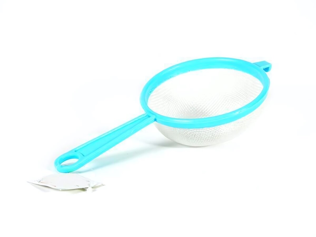 Сито 10см с капроновой сеткой, пластик, для фильтрации жидкостей и пищевых продуктов