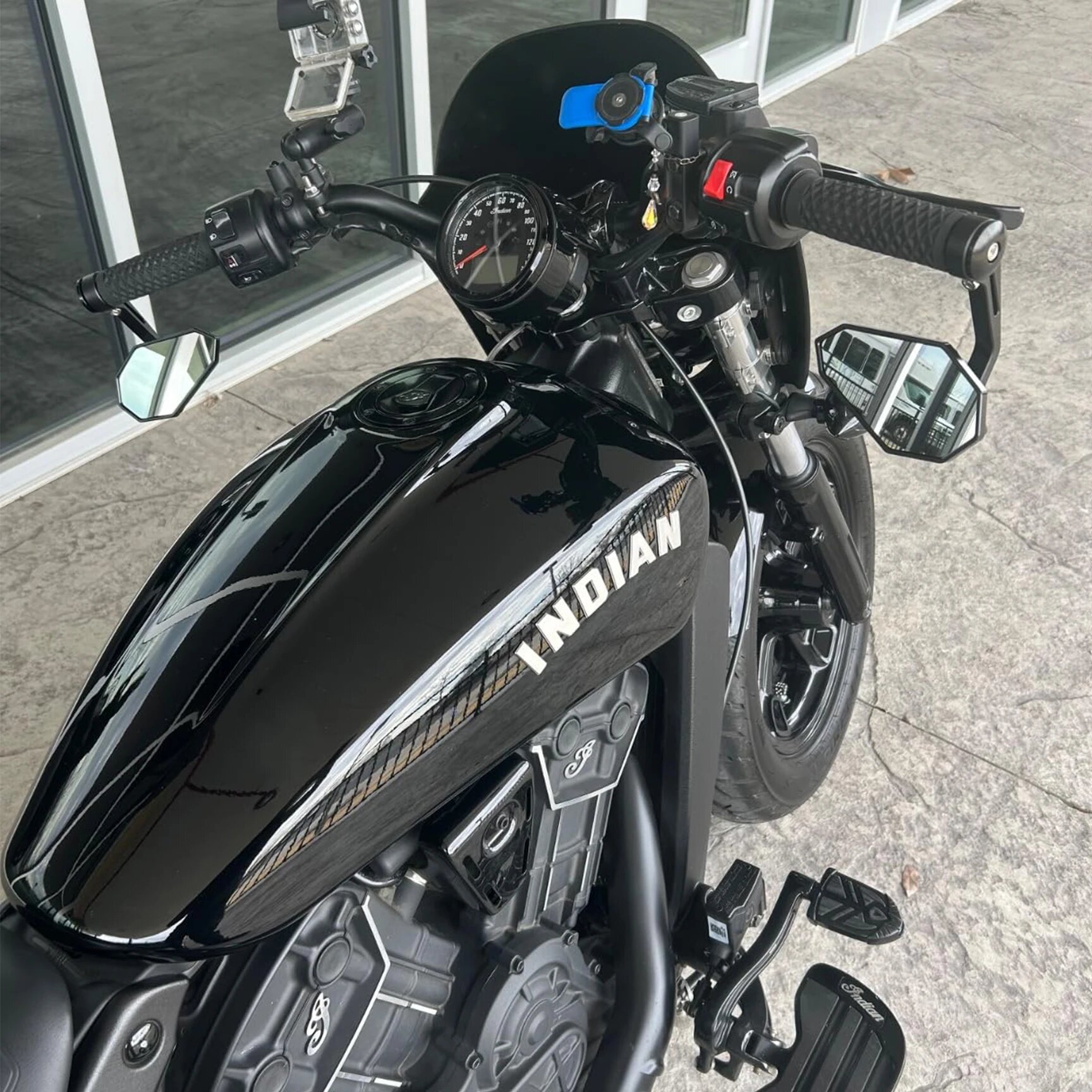 Для Indian Scout Bobber Sixty алюминиевый мотоцикл с ЧПУ, зеркало на руле