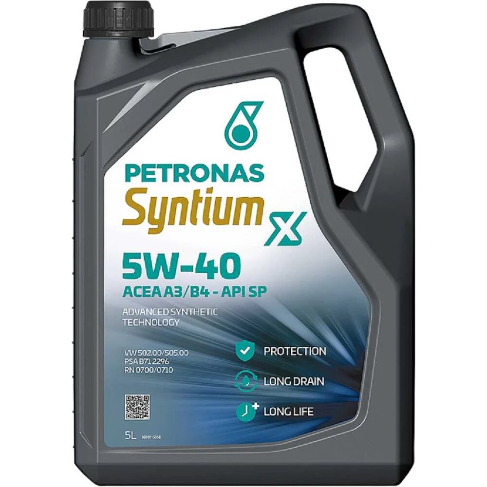 Моторное масло Petronas Syntium X-40 A3/B4. ACEA A3/B4, API SP 5 Вт, для современных легковых автомобилей