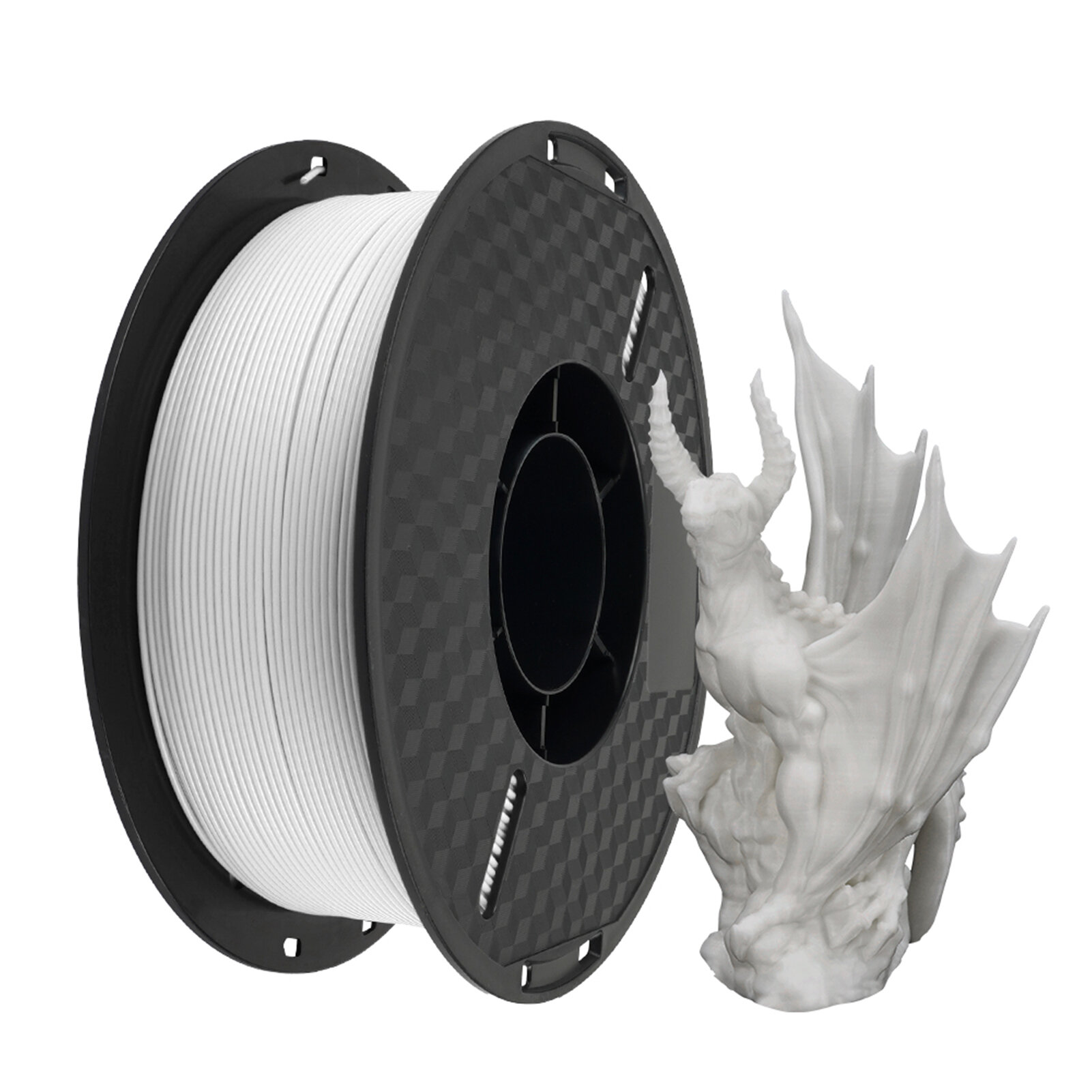 KINGROON 3D Printer HS-PLA Filament 1KG 1.75mm High Fluidity Printing Material Degradable Eco- friendly Spool Dimensional Accuracy +/-0.02mm Standard 1 Roll - White