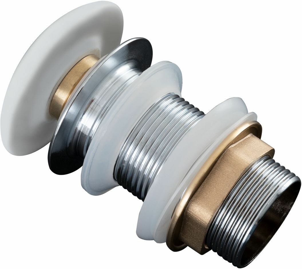 Донный клапан для раковины Aquanet, белый матовый, без перелива, для ванной комнаты