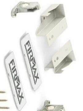 Комплект креплений Firmax высота 84 мм (Держатели фасада, держатели задней стенки, заглушки) для ящика Newline, белый 1 ком.