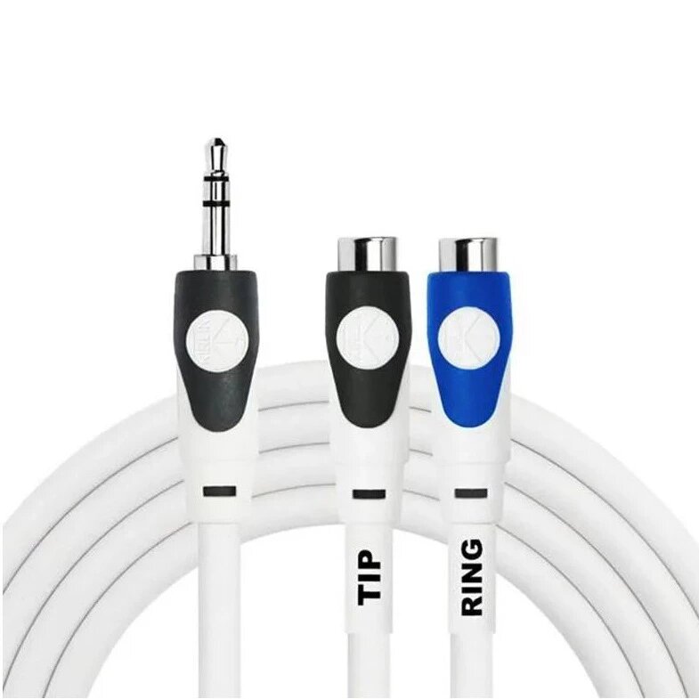 Кабель аудио 1xMini Jack - 2xRCA Kirlin LGY-367L 2M WH 2.0m