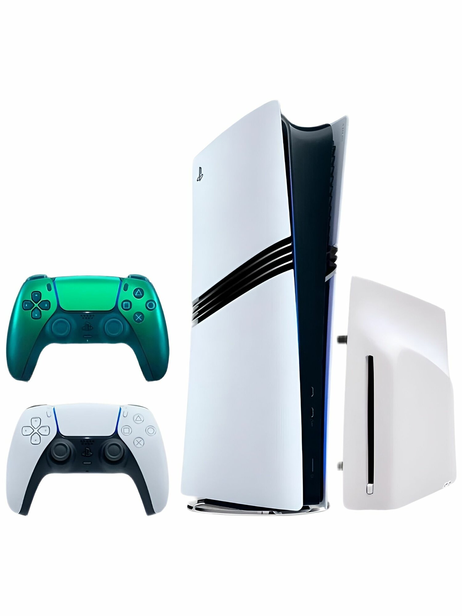 Sony PlayStation 5 Pro Digital Edition 2ТБ + Дисковод + Второй бирюзовый-хром геймпад, Переходник РФ в подарок