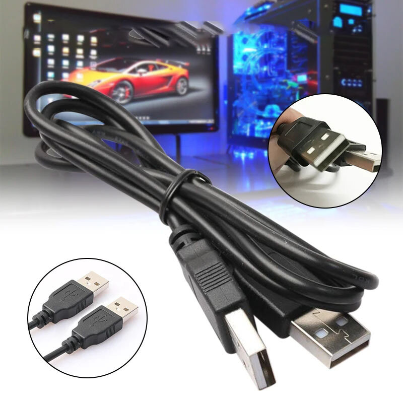Двойной USB-кабель для компьютера USB 2.0 Type A Male to A Male Cable Высокоскоростные кабели передачи данных 480 Мбит/с Data Line