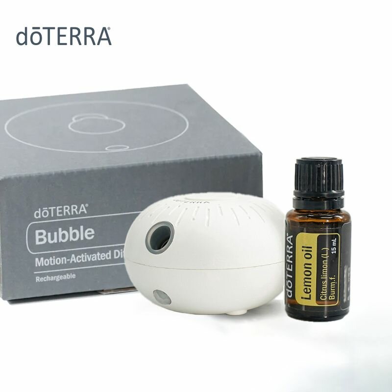 Аромадиффузор doTERRA Bubble, ультразвуковой, с эфирным маслом лимона, автоотключение