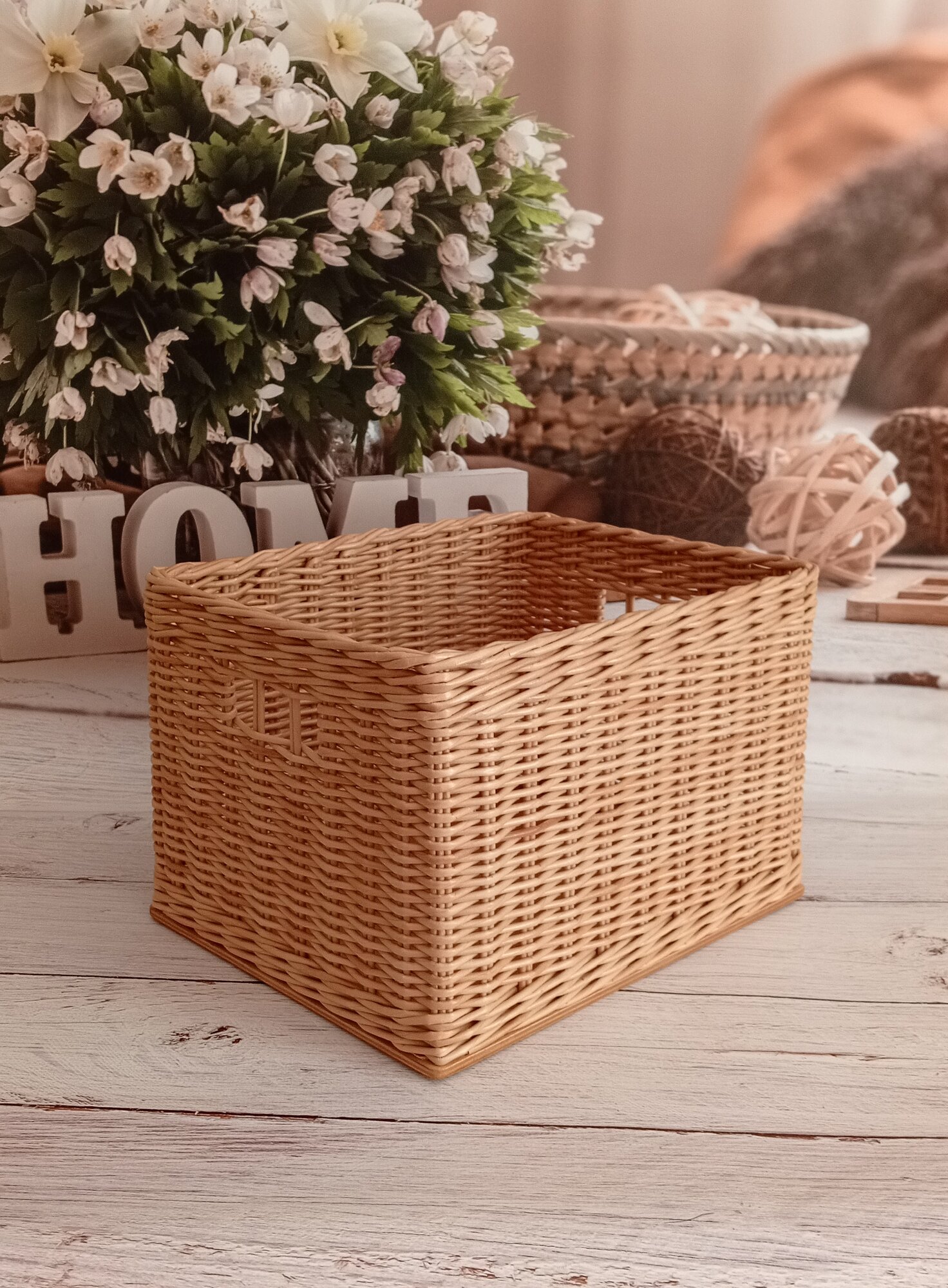 Корзина плетёная для хранения