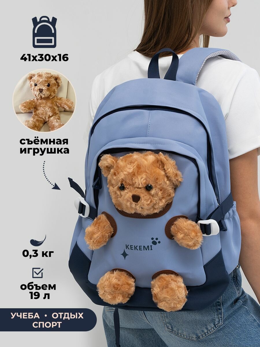 Рюкзак школьный городской спортивный подростковый SB61-5 blue