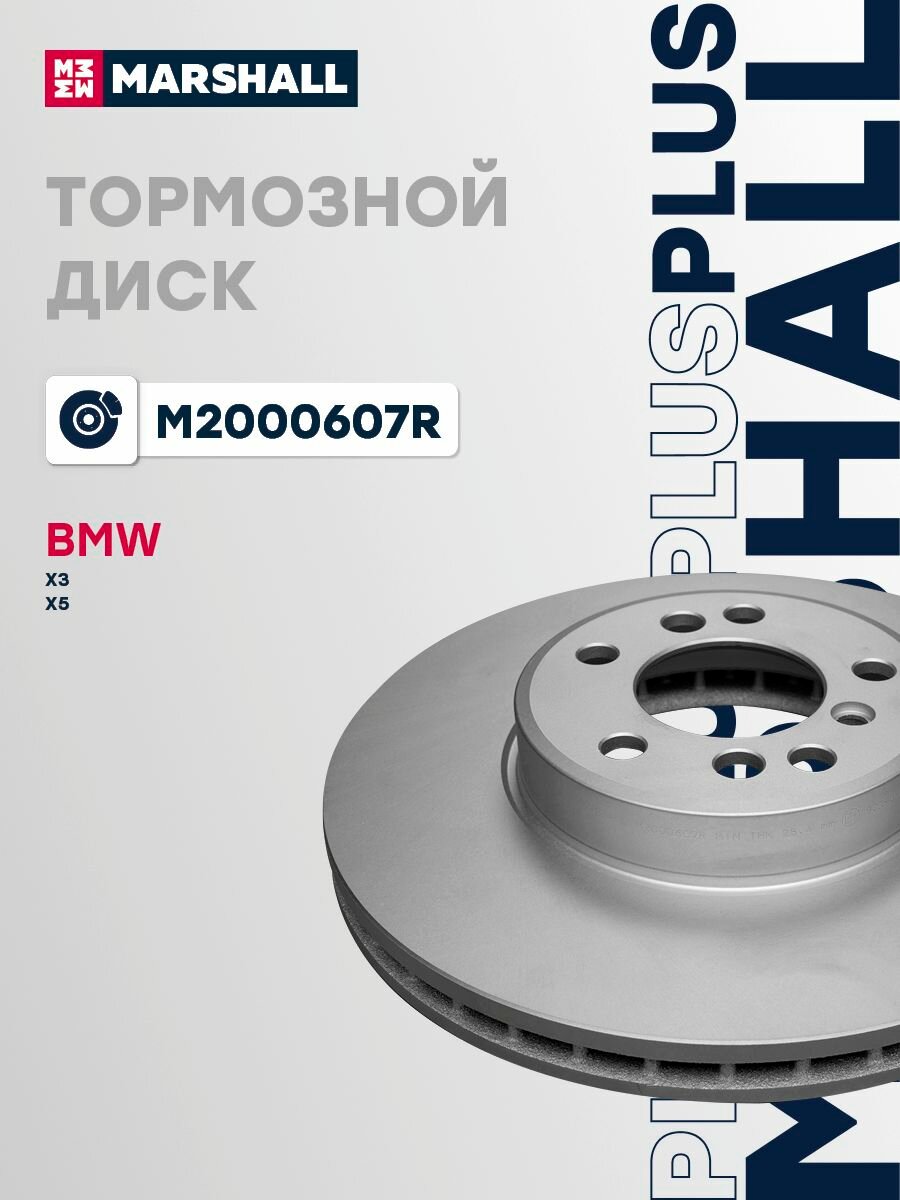 Тормозной диск передн. PLUS R BMW X3 (E83) 06- / X5 (E53) 00-