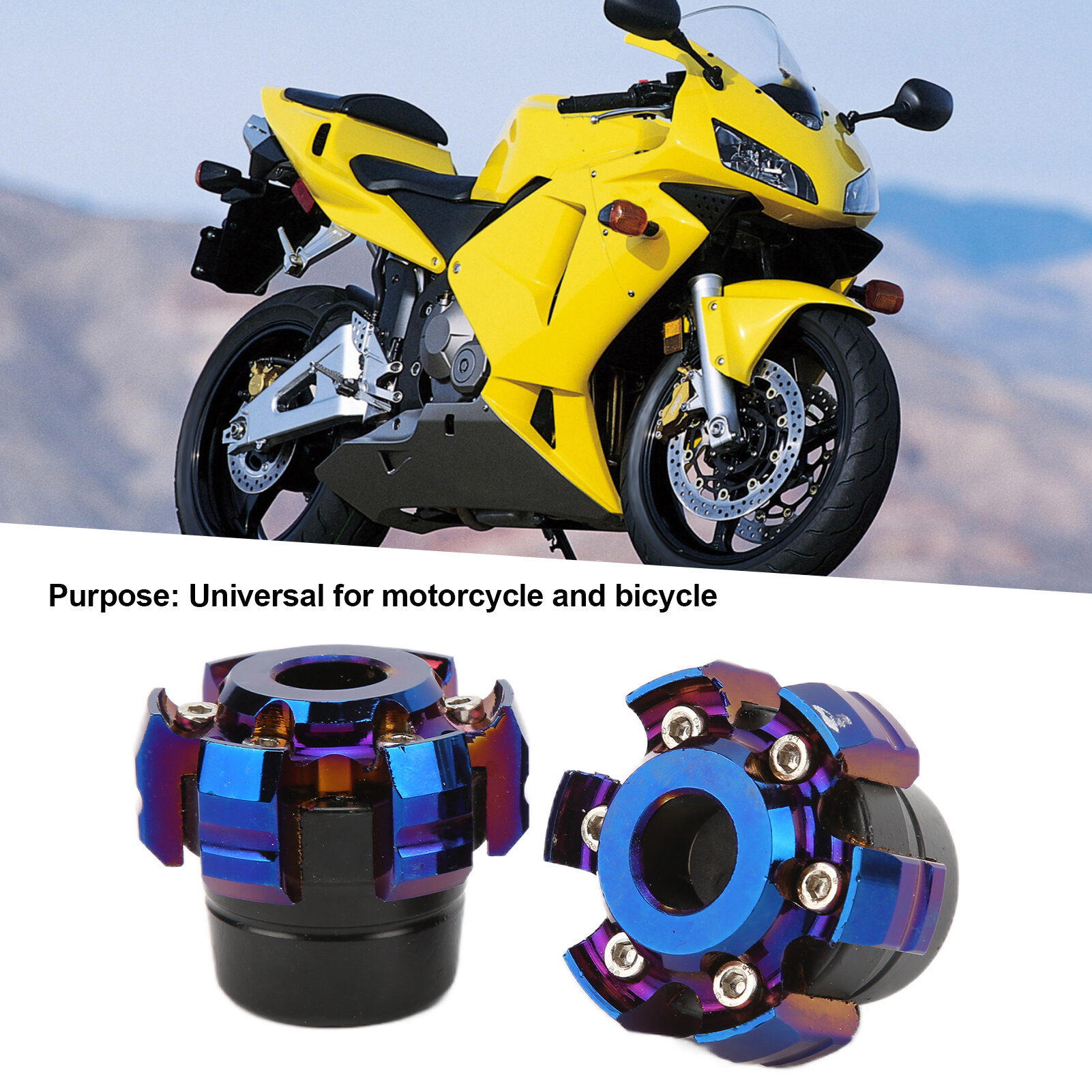 Пара колес мотоцикла, передняя вилка, рама, слайдер, защита от падения из алюминиевого сплава, защита от падения для велосипеда