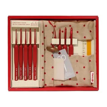 Набор крючков для вязания Tulip Etimo Red с 1,8 по 5,0 мм, арт. TED-001e
