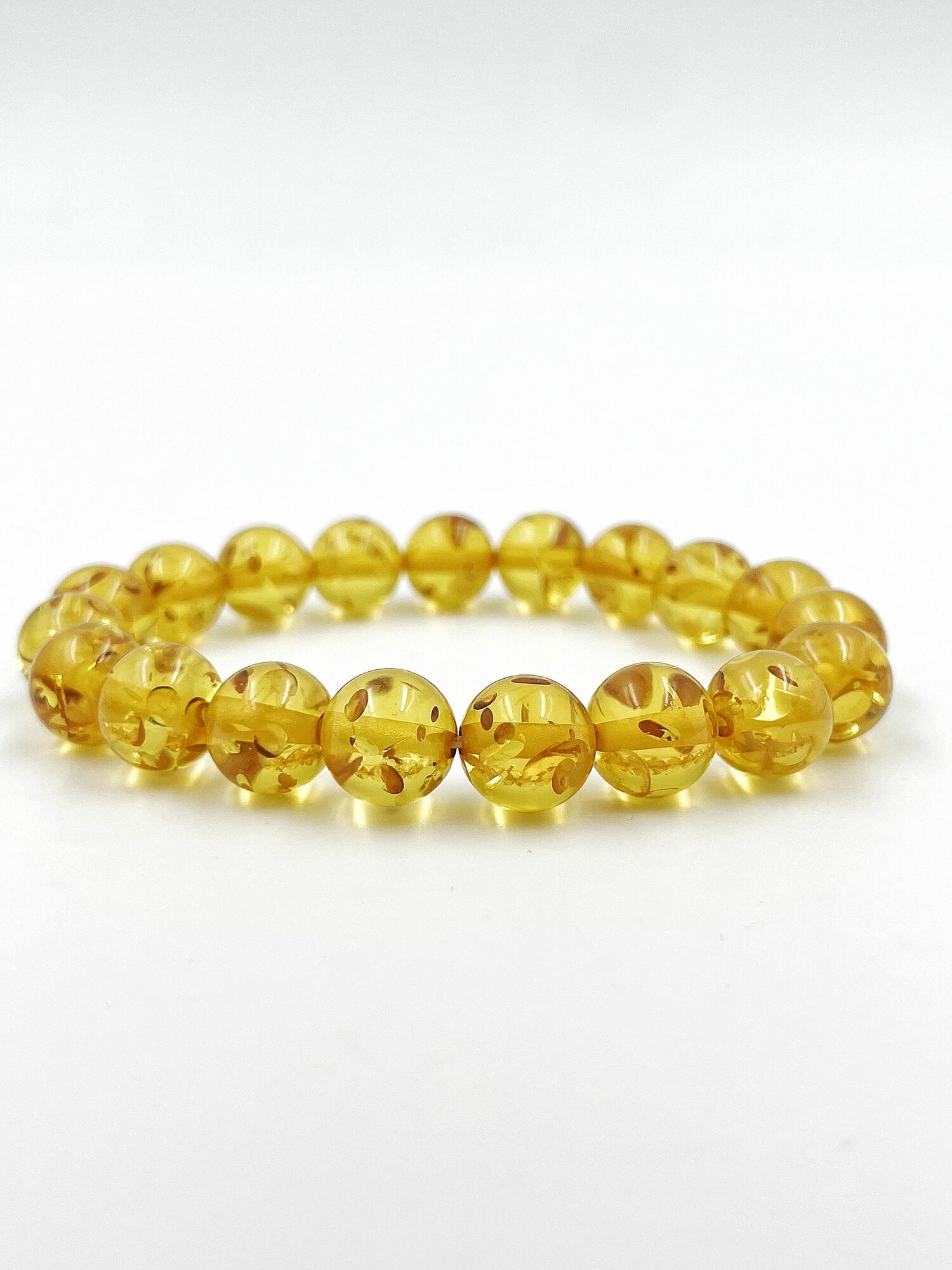 Браслет-манжета, янтарь прессованный