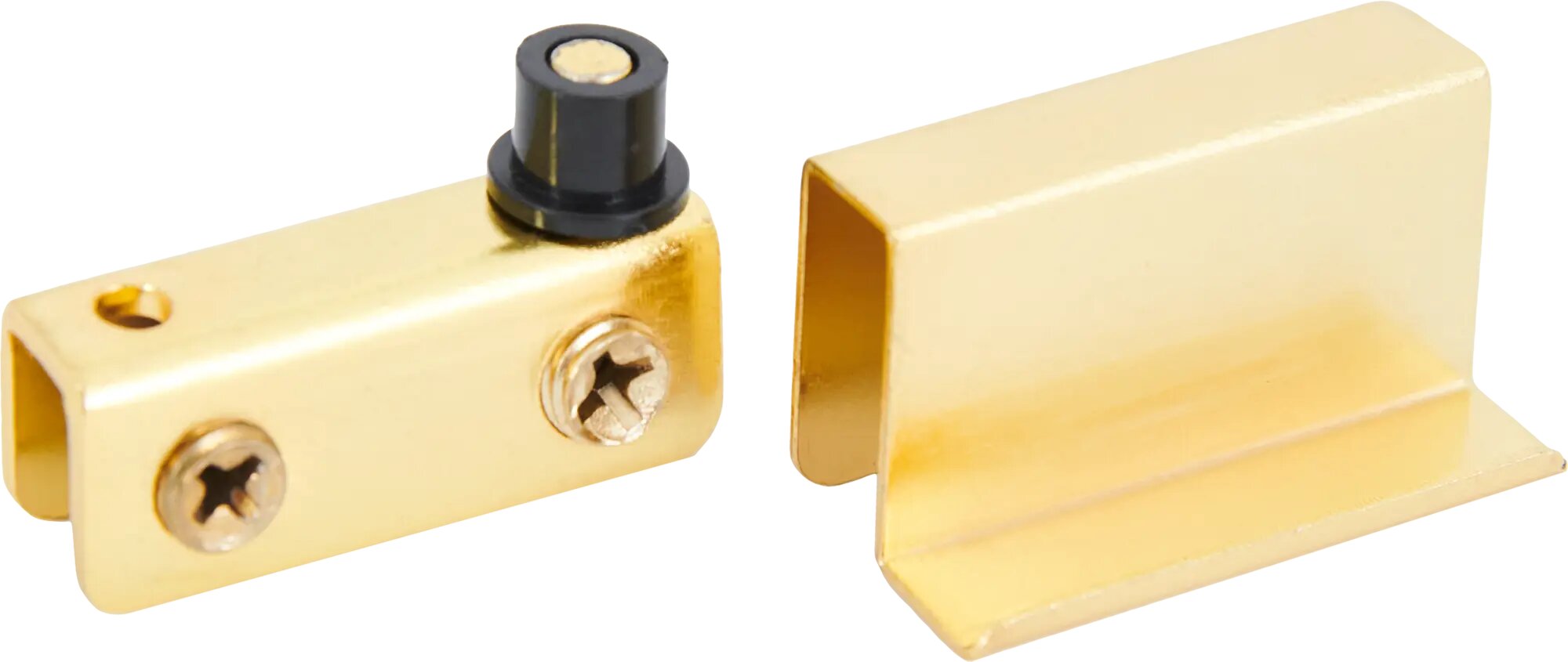 Комплект петель и ручек для стеклянной двери, сталь, цвет золото 2 шт.