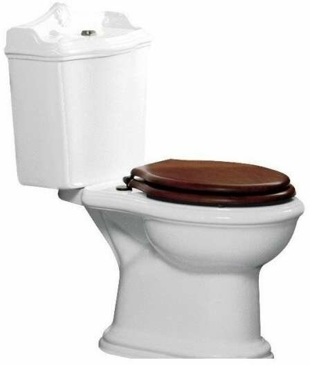 Azzurra Унитаз напольный Azzurra Jubilaeum JUVCMP000000NO/(JUB100/MBS bi) моноблок выпуск в пол с деревянным сидением