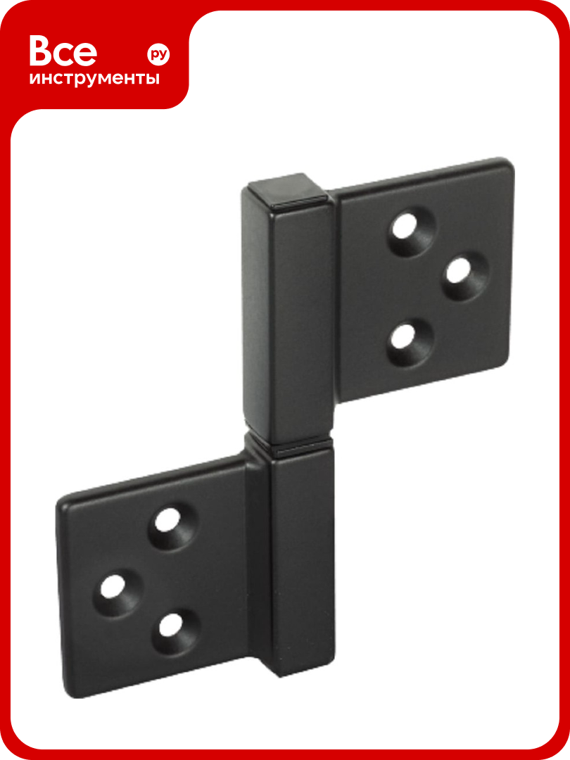 Карточная петля с квадратной осью MORELLI CH-S 85x82 B, разобранная, цвет черный 9012793