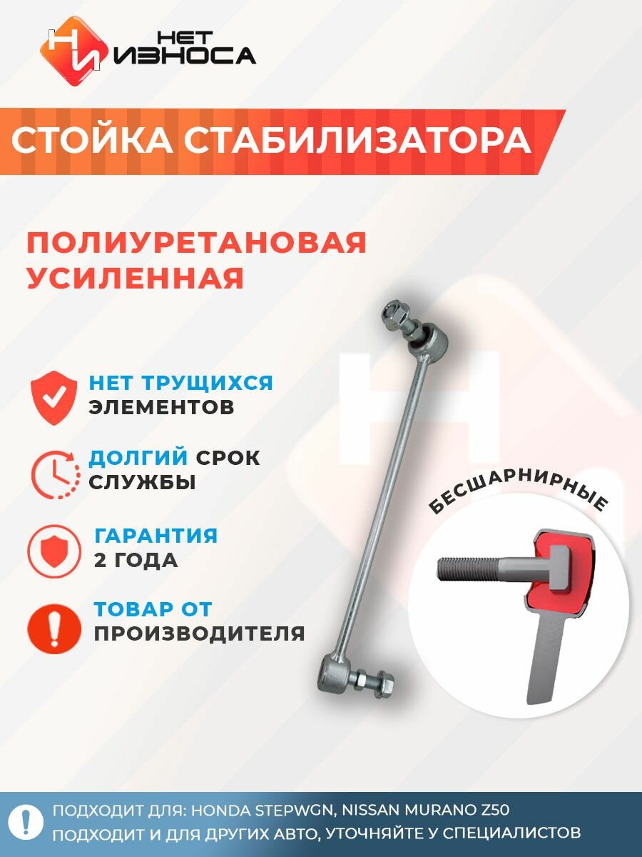 Стойка стабилизатора усиленная полиуретановая NL144A Honda STEPWGN, Nissan Murano Z50, Nissan Primera
