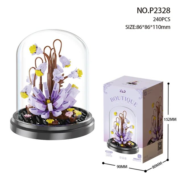 Букет цветов Строительные блоки Игрушки для детей от 6 до 12 лет Орхидея Горшечные растения Модельные кирпичи Подарки для девочек Игры Детские игрушки