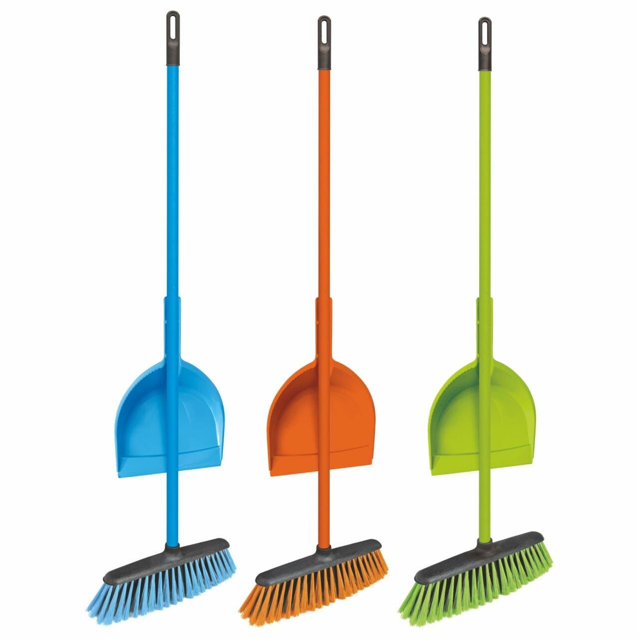 Набор для пола YORK тандем AZUR пластик+металл (щётка с рукоятко 110 см, совок)