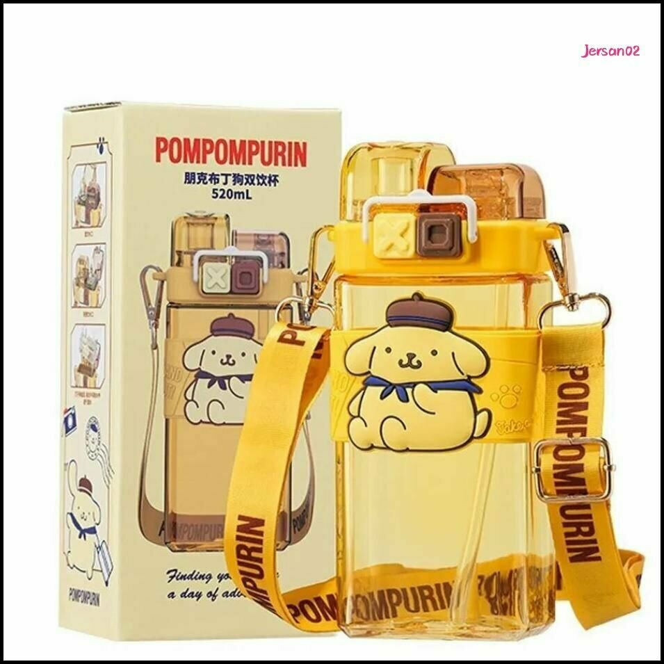 Для воды детская, Прямое Питье, Соломинка, помпомпурин / Pompompurin,520 Мл