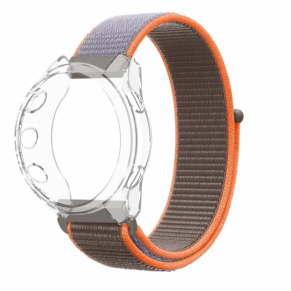 Прозрачный защитный ремешок MyPads для Garmin Forerunner 745 43.8 мм, нейлоновый браслет