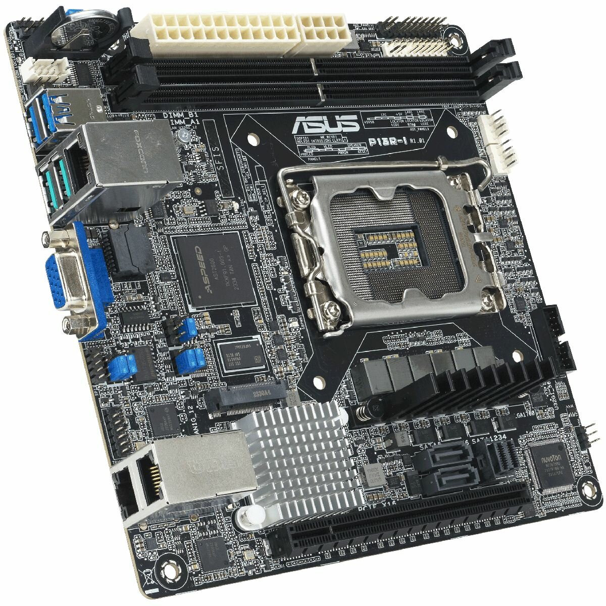Материнская плата ASUS P13R-I, LGA1700, Intel C262, Mini-ITX, OEM (90SB0CR0-M0UAY1)