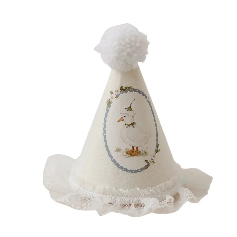 Кружевная шляпа для дня рождения Белый, White