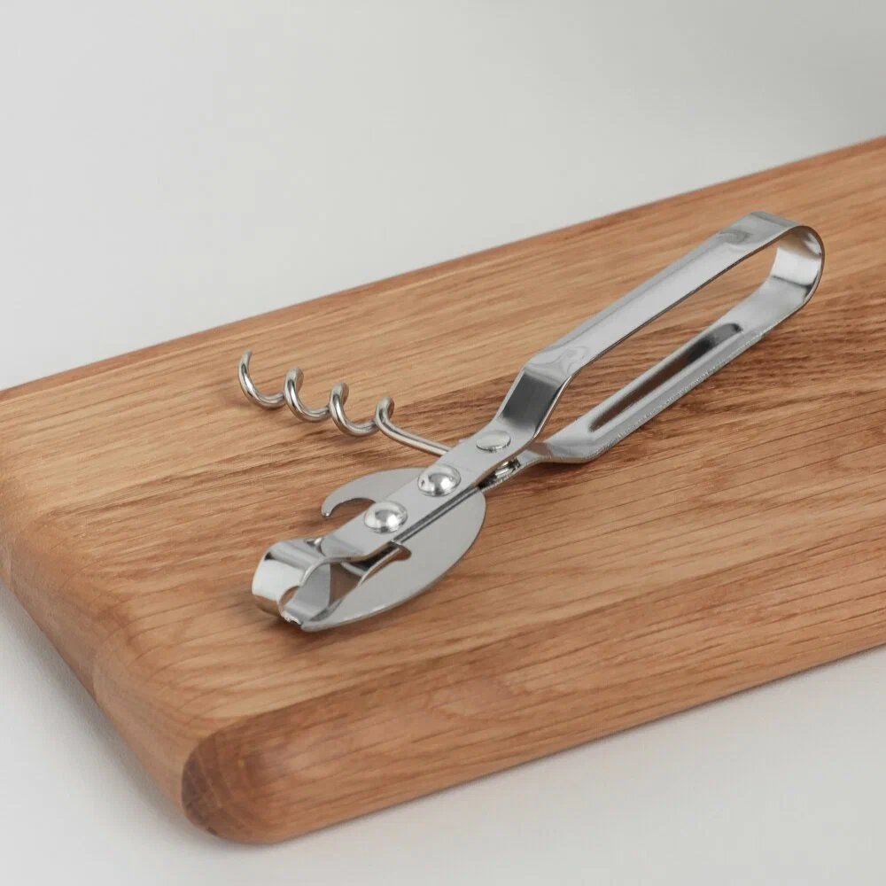 Штопор VETTA, винтовой, открывашка, нержавеющая сталь, серебристый, 2в1