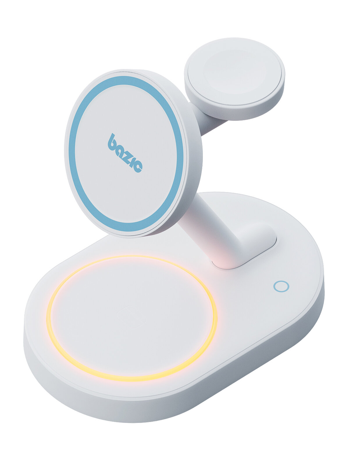 Беспроводное зарядное устройство Energea Bazic GoMag Station 2, 3в1 со стандартом Qi2, мощностью 22.5W белый