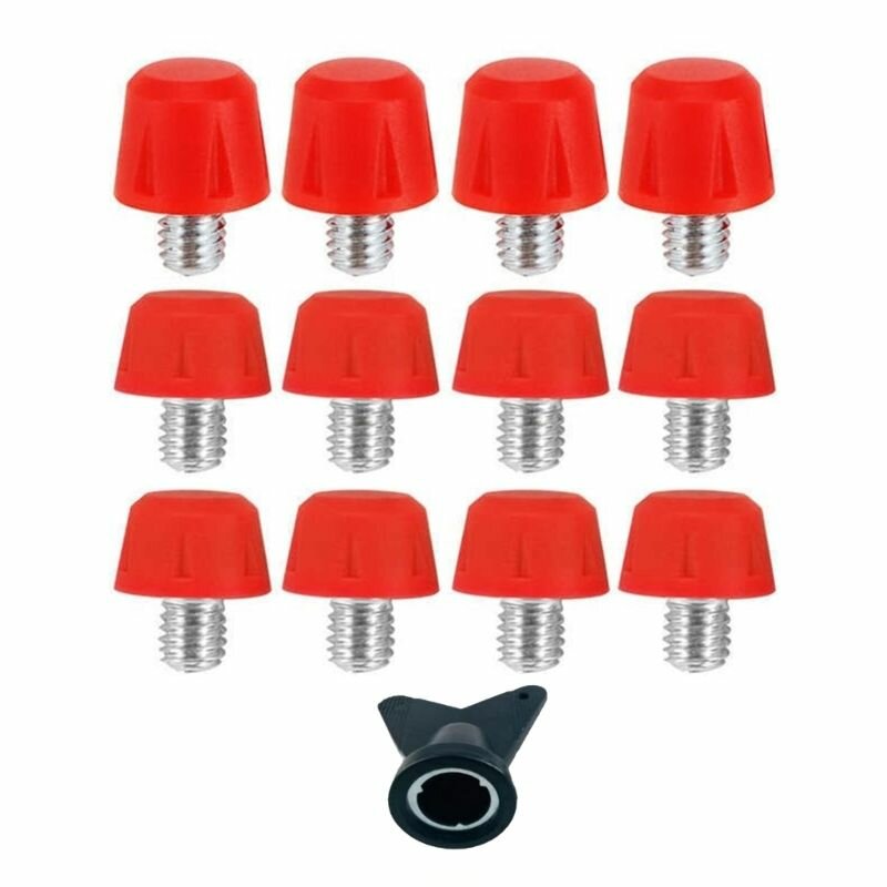12 штук Шипы для футбольных бутс, красный - 8mm