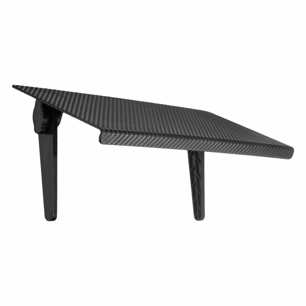 (1 шт.) Стойка для ТВ-приставки, кронштейн хранения офисного компьютера и монитора без отверстий - большая черная 33x14 см