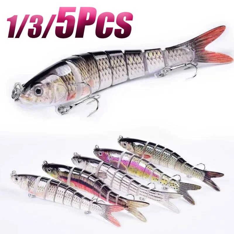Многошарнирная приманка HENGJIA 10 см, 3 шт, цвет Random Color
