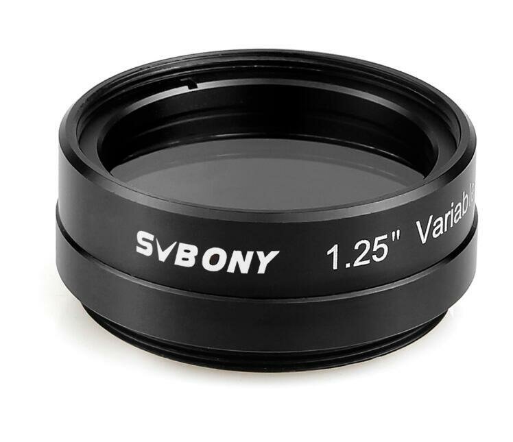 Переменный поляризационный фильтр SVBONY 1.25" для телескоп и окуляр просмотр Луны и планеты