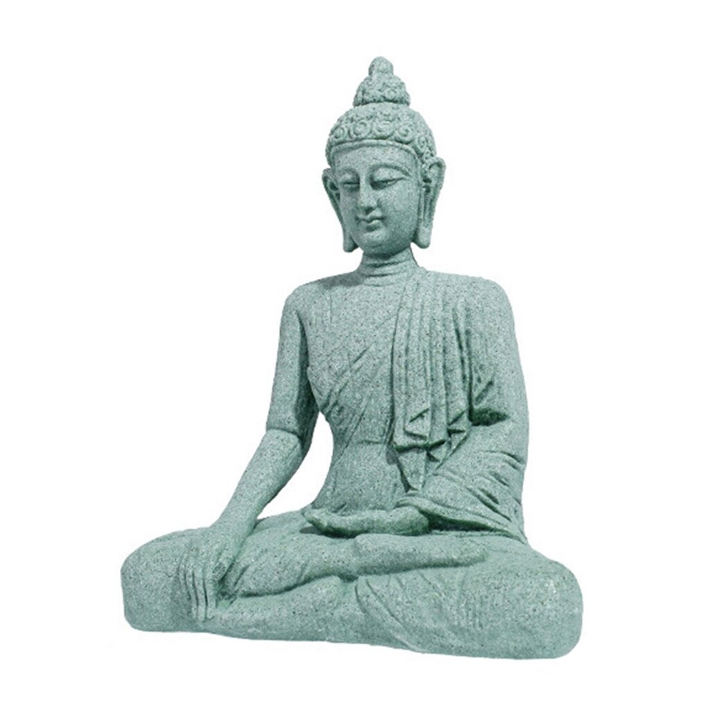 Натуральная каменная статуя Будды для декора полки в гостиной или саду